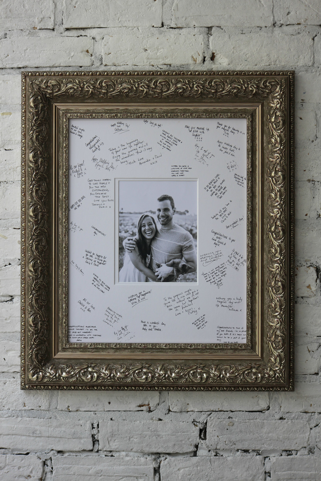 Framed Wedding Guest Book Signature Personalised Photo Frame with ...