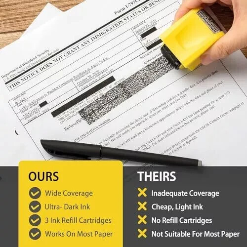 Address Blocker Roller Stamp Cover up Id Police Identity Theft ...