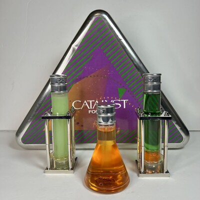 CATALYST By Halston 3 Pc Gift Set 3.4oz EDT + 1.7oz Aft.Sh. + 1.7oz M ...