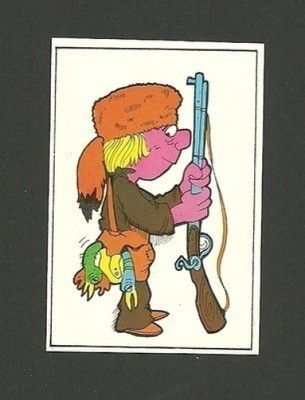 Davy Crockett Daniel Boone Rifle Shooting Olympics 1976 Sticker Card ...