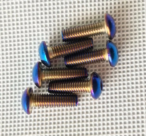 6pcs Steering Wheel Bolts Burnt Blue Screw Kit For Momo Nardi Sparco ...