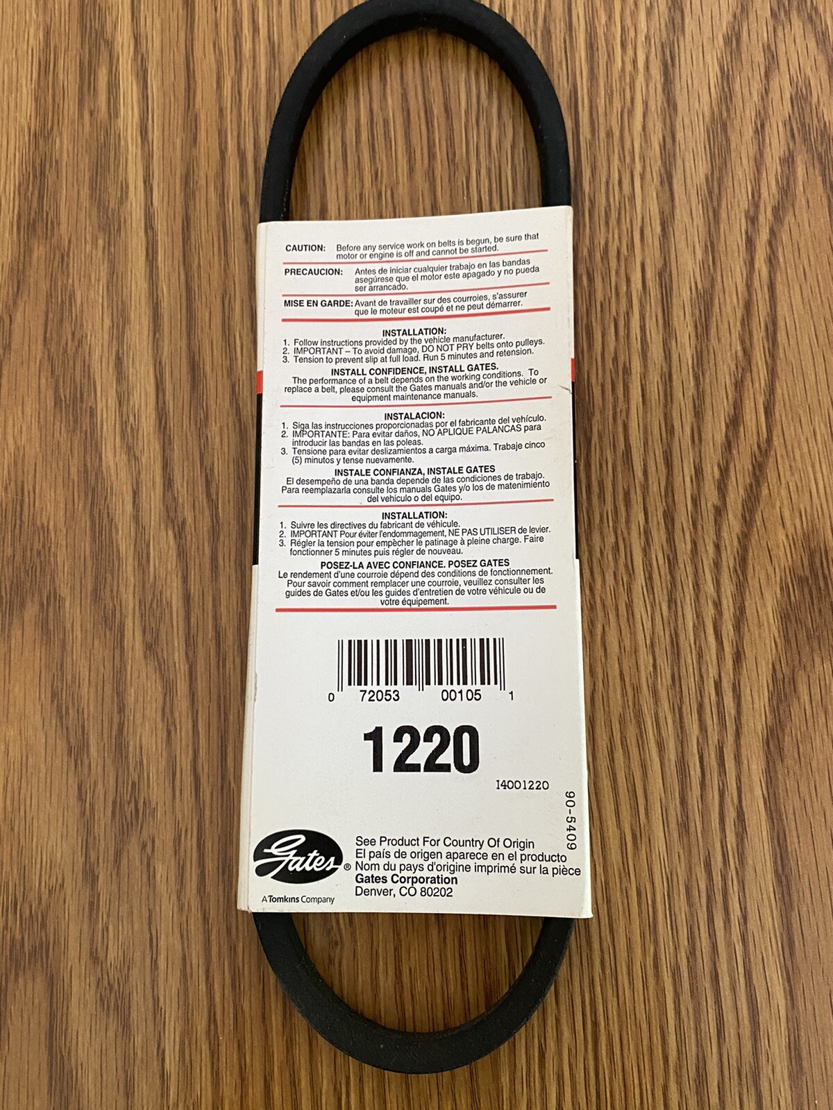 Gates Belt Truflex 1220 3L220 6722 for sale online | eBay