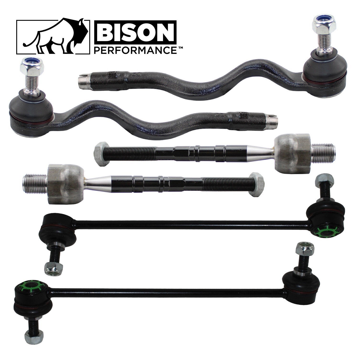 Bison Performance 6pc Front Sway Bar Link Tie Rod End Kit For BMW E46 ...