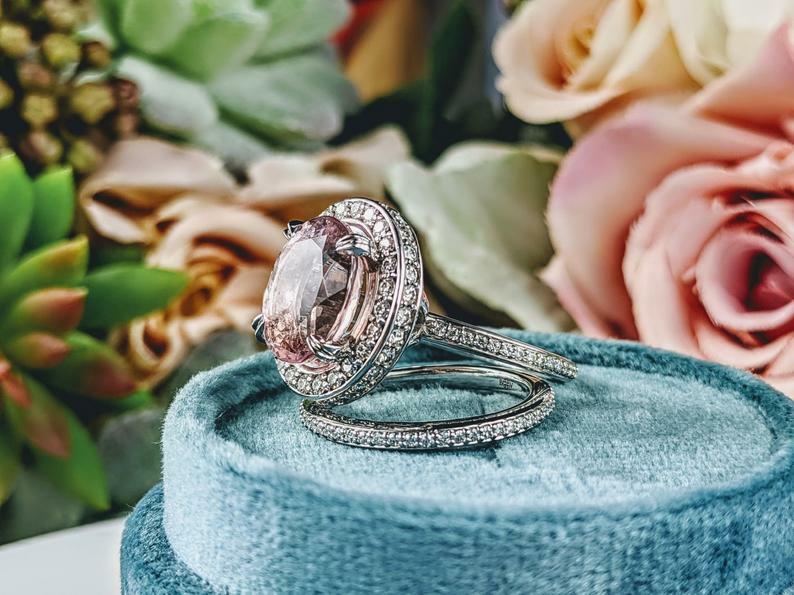 Light Pink Sapphire Engagement Ring