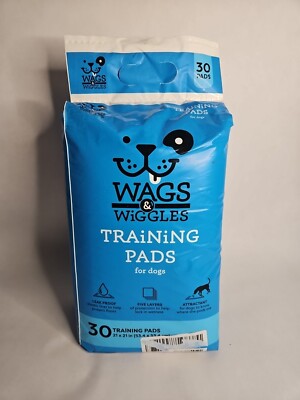 Wags & Wiggles Training Pads For Dogs Puppy Pee Pads 21" x 21" 30 Count ...