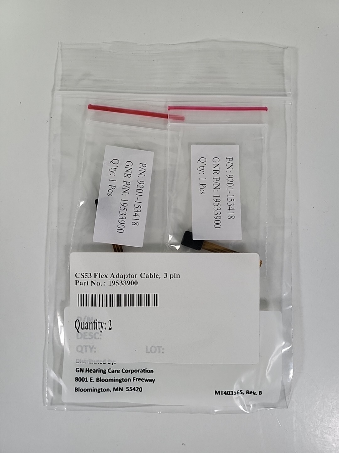 Hearing Aid CS53 Flex Adapter Cable 9201-153418/19533900 Set Of 2 | eBay