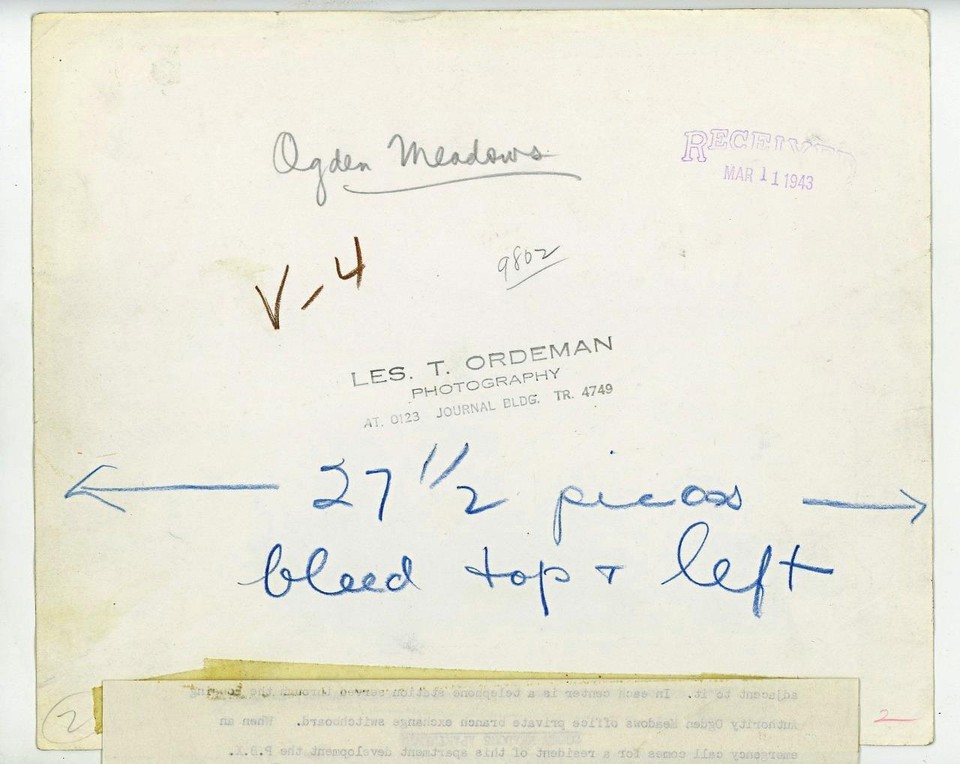 OGDEN MEADOWS HOUSING PROJECT VANCOUVER, WA.1943 PRESS PHOTO BY LES T ...