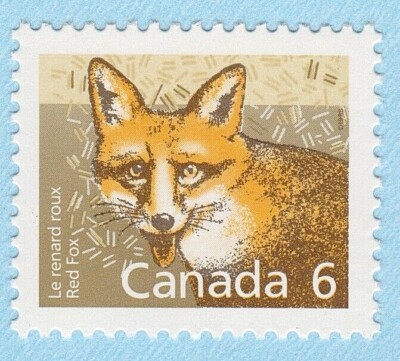 RED FOX STAMP CANADA UNUSED POSTAGE 1988 MAMMALS 6c ANIMAL WILDLIFE ...