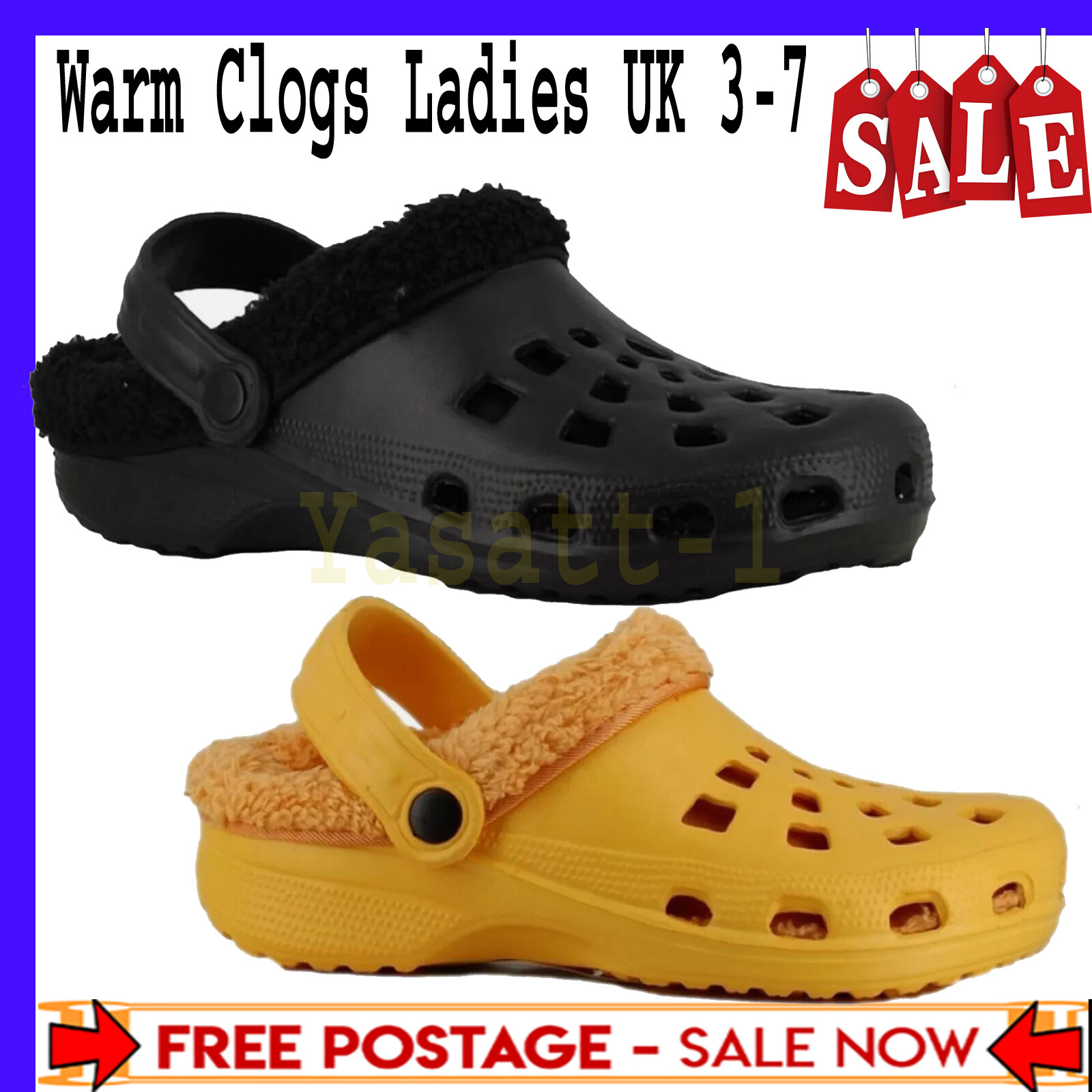 Warm Clogs adult Womens Ladies Crocs Work Slipper Clog Slip Shoes UK ...