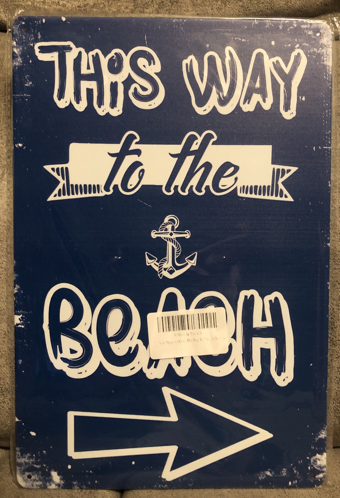 TIN SIGN Beach This Way Metal Décor Sign | eBay