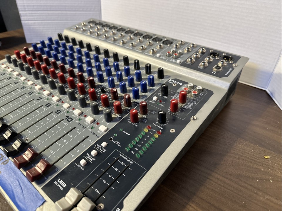 Audio Mixer Desk USB Interface PEAVEY PV14 14 Channel Music Studio ...