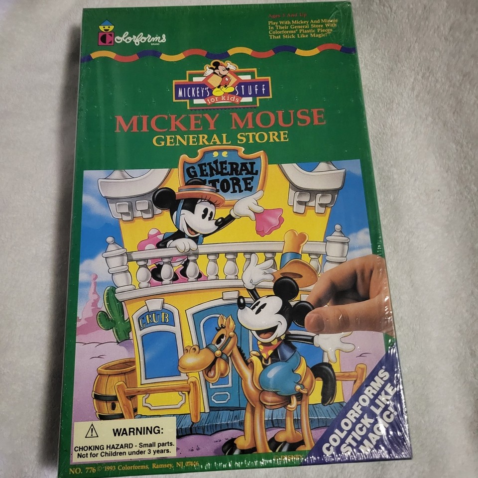 NOS Vtg Disney Mickey Mouse General Store Colorforms Sealed 1993 Toy ...