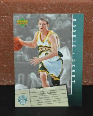 BASKETBALL CARD UD ROOKIE DEBUT LUKE RIDNOUR SEATTLE SUPER SONICS | eBay