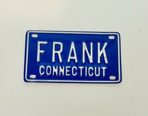 Connecticut Blue Name Plates - Frank | eBay