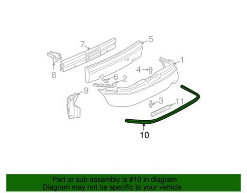Genuine GM Molding Assembly-Rear Bpr Fascia *Black 10325805 | eBay