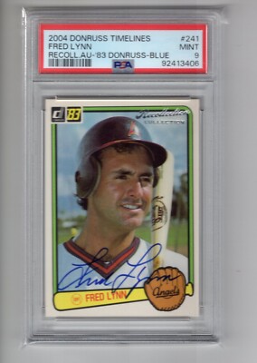 FRED LYNN 2004 RECOLL.AUTO-1983 DONRUSS BLUE #241 AUTOGRAPH #'ED /42 ...