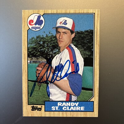 RANDY ST. CLAIRE 1987 TOPPS AUTOGRAPHED SIGNED AUTO BASEBALL CARD | eBay