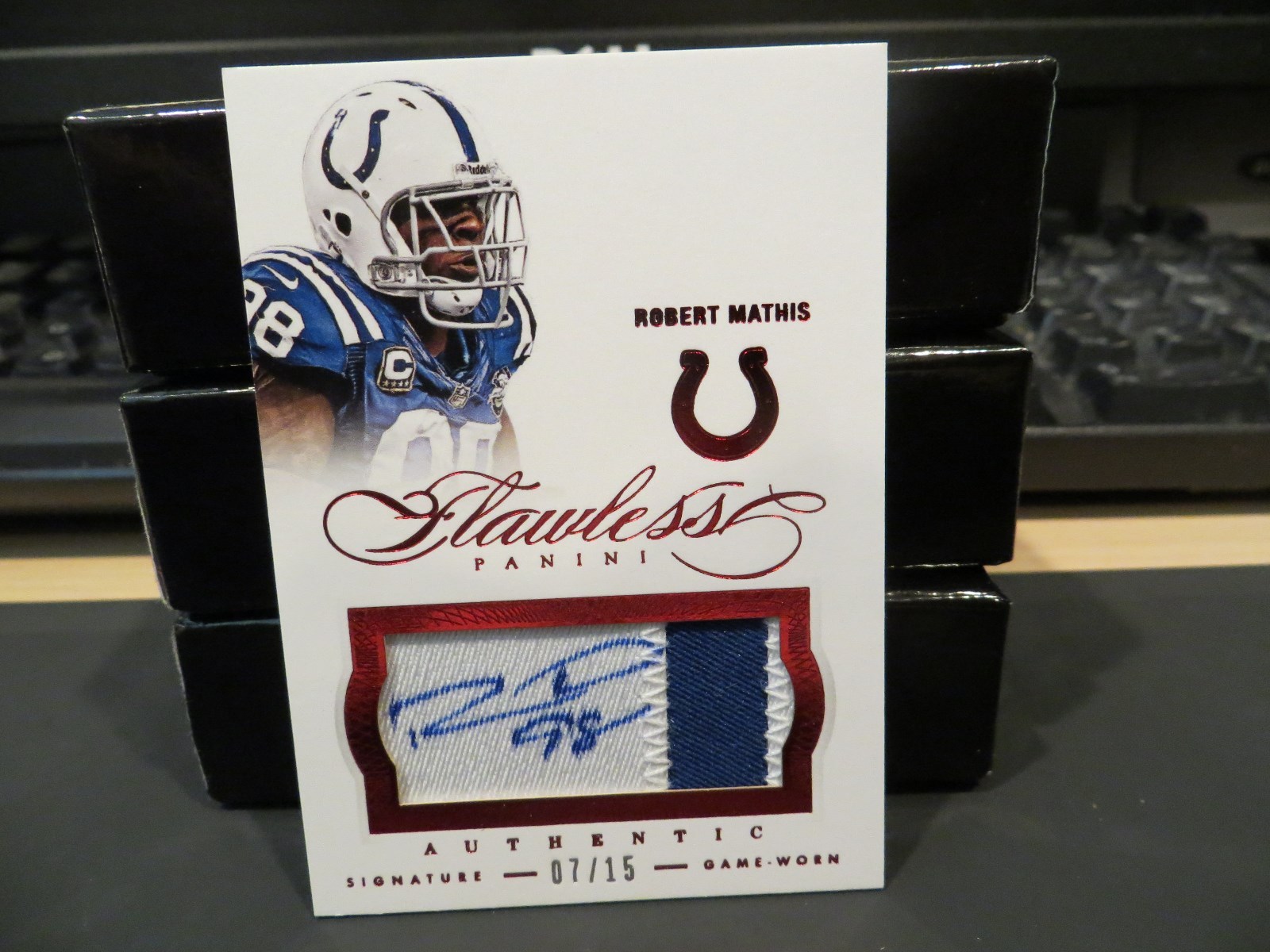 Panini Flawless Ruby Autograph Jersey Colts Auto Robert Mathis 07/15 ...