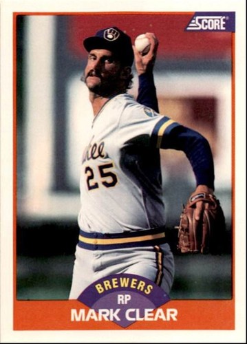 1989 Score Baseball Card Mark Clear Milwaukee Brewers #430 | eBay