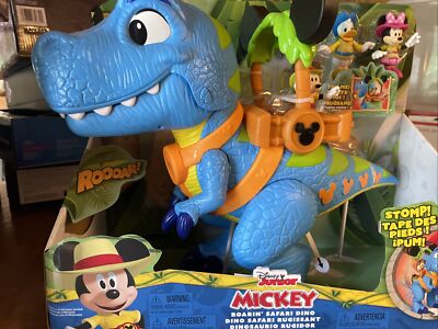 Disney Junior Mickey Mouse Funhouse Roarin' Safari Dino 4 Piece Figures ...