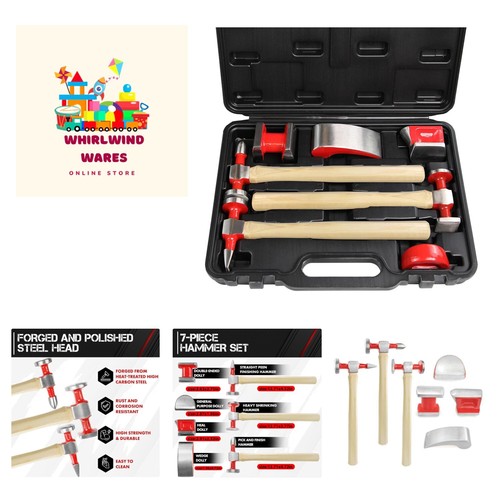 7 Piece Auto Body Repair Tool Hammer Dolly Set, Car Body Repair Tool ...