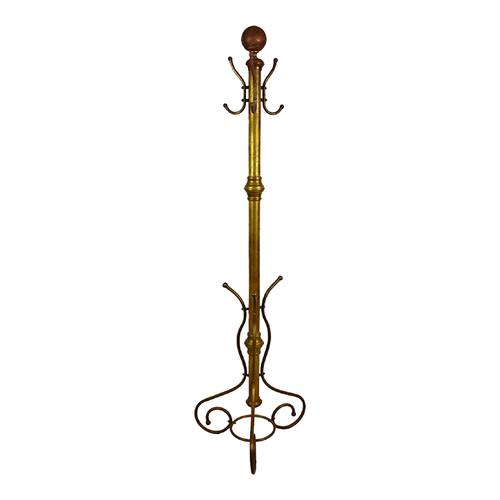 Vintage Brass Hall Tree Coat Rack | eBay