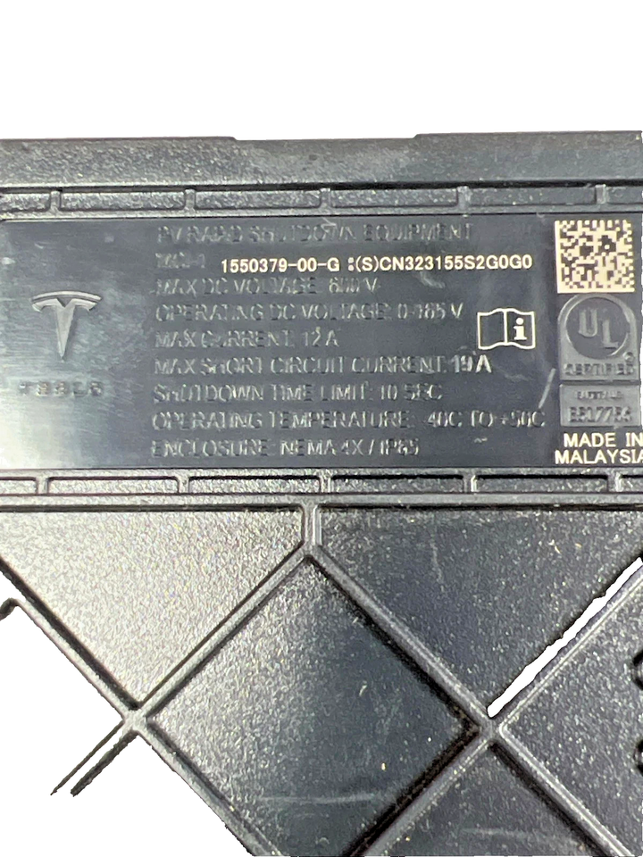 Tesla Mid Circuit Interrupter (P/N MCI-1) for PV Rapid Shutdown | eBay