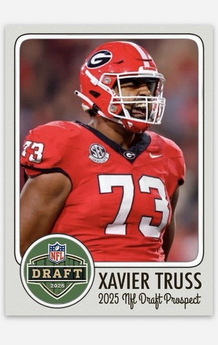 Xavier Truss 2025 NFL Draft Prospect Novelty Football Card | eBay