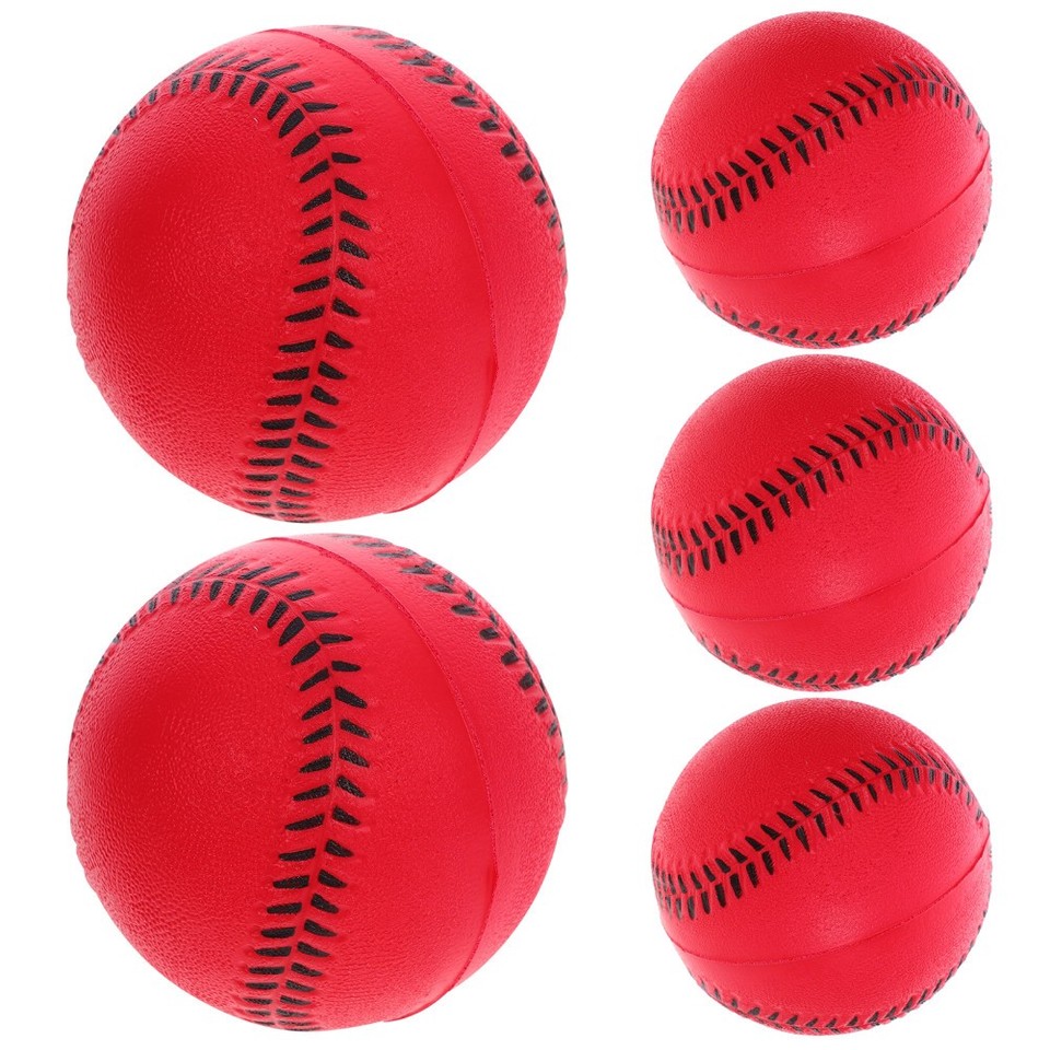 5 Pcs Baseball Balls Flexible Pu Baseballs Kids Training Equipment ...