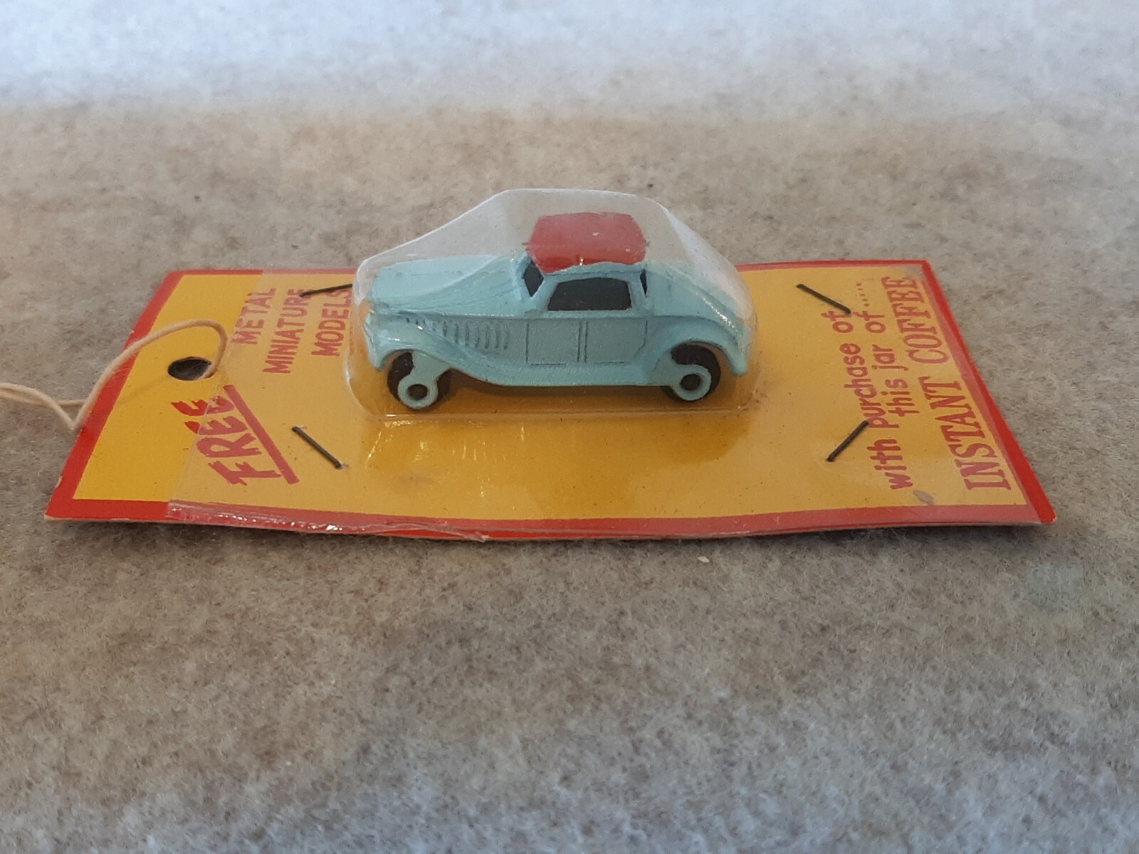 Vintage Miniature Metal Diecast Blue Toy Car Roadster Sample Model ...