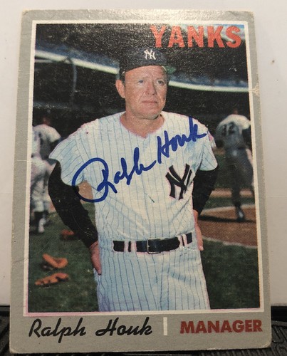 Ralph Houk autographed baseball card (New York Yankees) 1970 Topps #273 ...