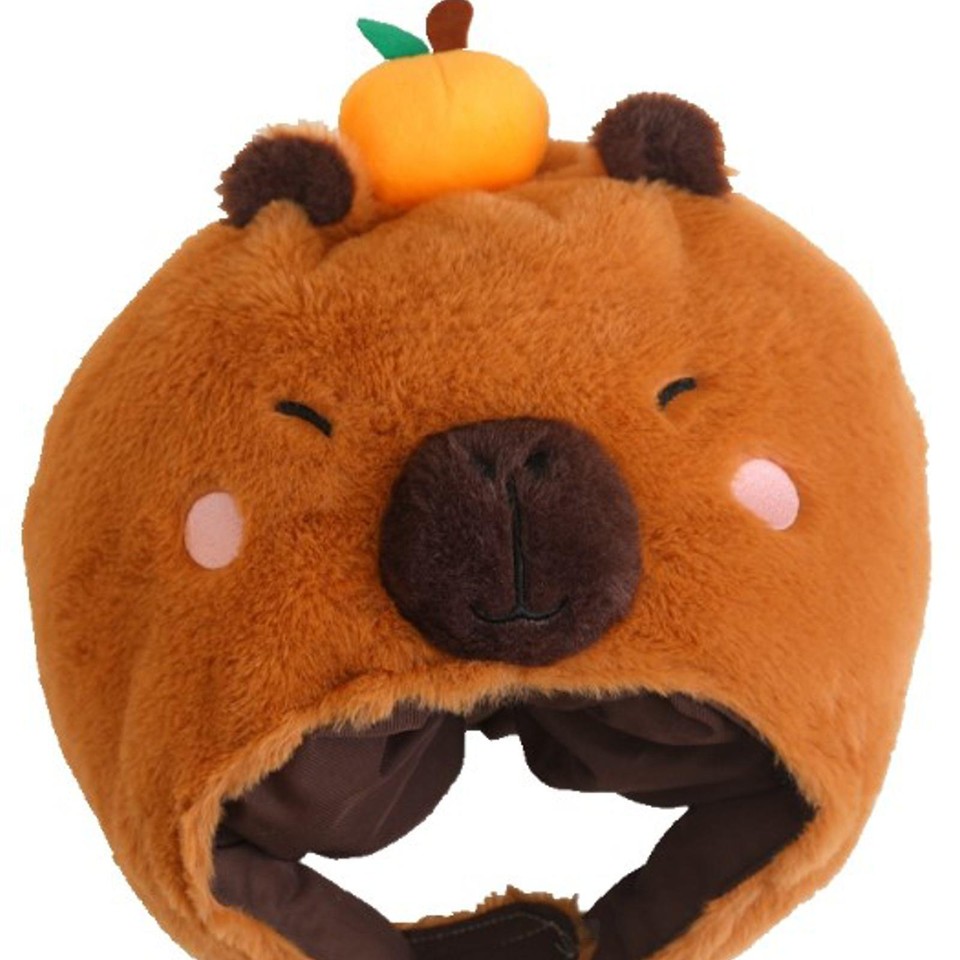 Capybara Headwear Plush Animal Hat for Festival Stage Performance ...