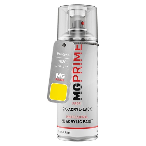 Pantone 102C Yellow brillant acrylique bombe aérosol 2C 400ml séchage ...