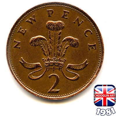 A BRITISH 1981 ELIZABETH II TWO PENCE 2p coin, 45 Years Old! | eBay