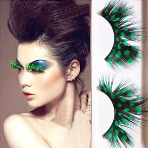 Exaggerate Eyelash Drama stage makeup Fake eyelashes Feather Bushy Spot ...
