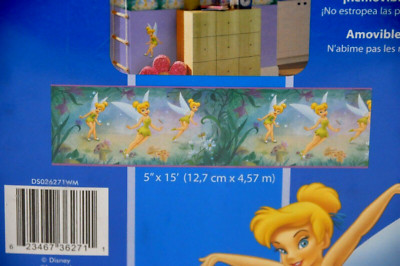 Lot of 2 Disney Fairies TINKERBELL Self-Stick Wall Border 5" x 15 ...