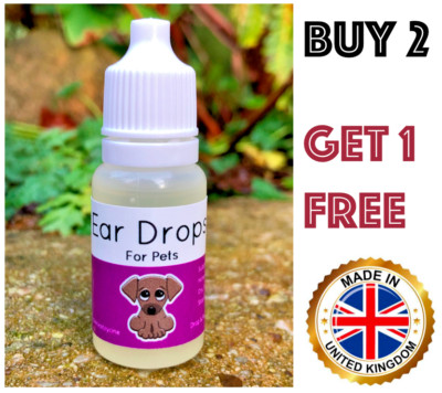 Ear Drops for Pets - Dogs, Cats, Rabbits - Mite & Canker Relief Oil ...