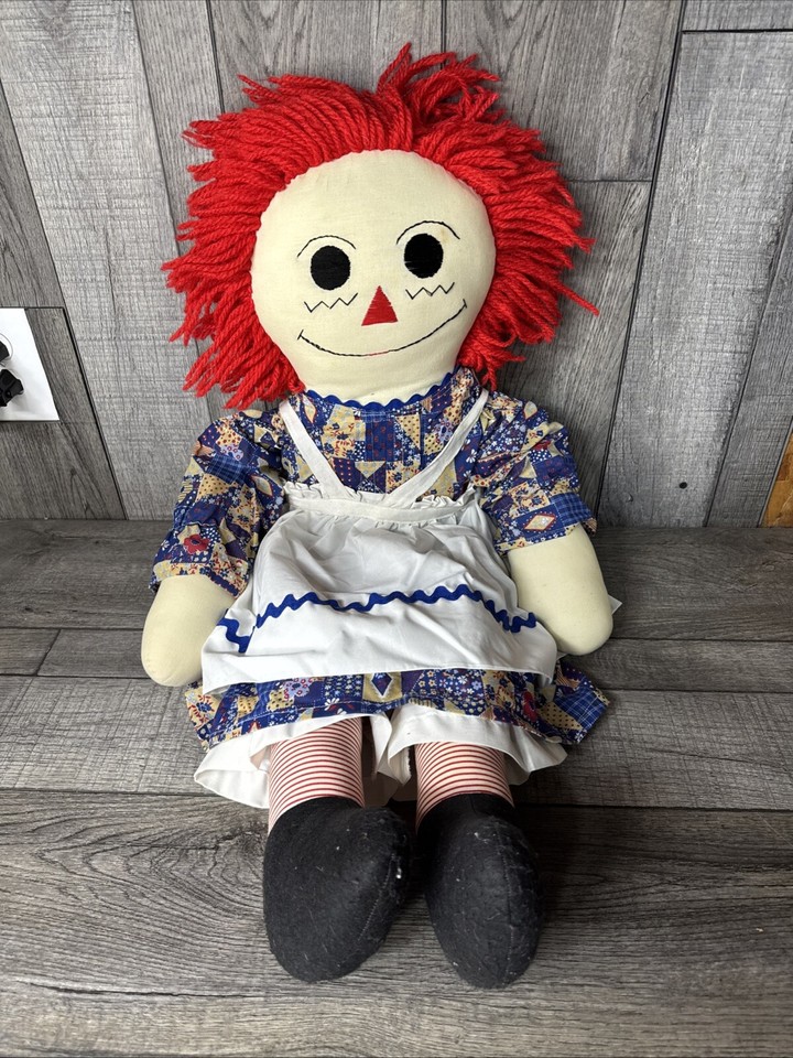 Rare Vintage 35” Raggedy Ann Knickerbocker Doll. | eBay