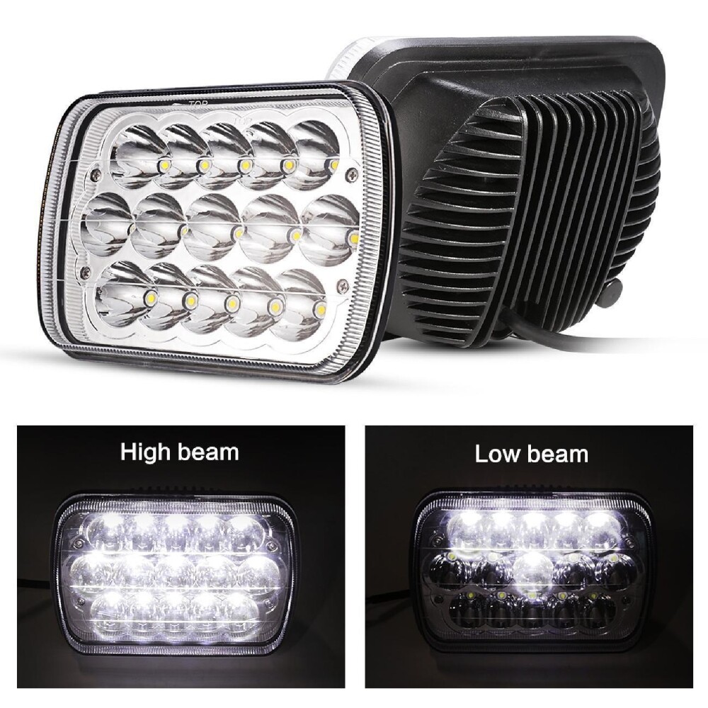 For Jeep Cherokee XJ 50" LED Light Bar &7x6" Headlights & 4" Pod ...