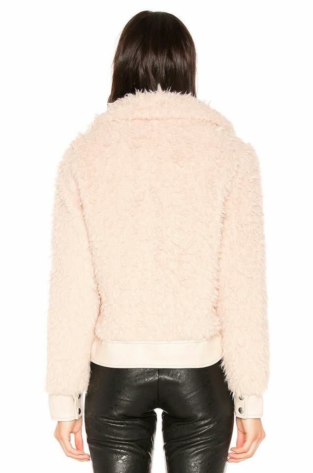 BLANK NYC Teddy Crop Jacket WOMENS SIZE M MEDIUM CLOUD NINE NEW | eBay