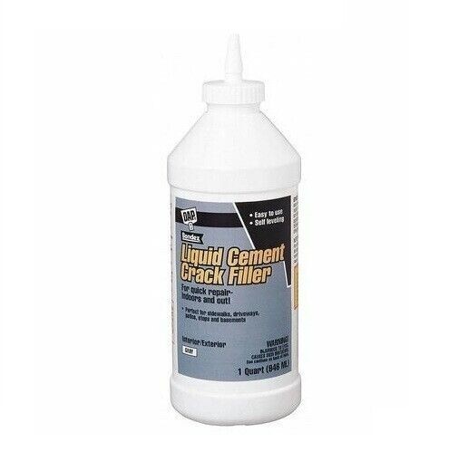Pourable Cement Crack Filler (1 qt.) Concrete Repair Self-Leveling Gray ...