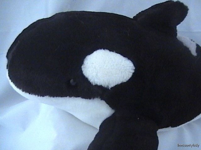 Plush Orca Killer Whale Black White 15" Stuffed Animal Lovey | eBay