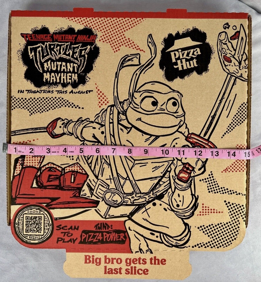 Pizza Hut Teenage Mutant Ninja Turtles Mutant Mayhem Raphael Box Medium ...