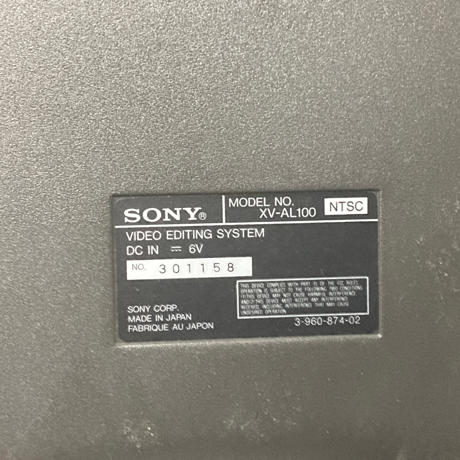 Sony Xv-al100 Edit Studio Video Editing System Controller for sale ...