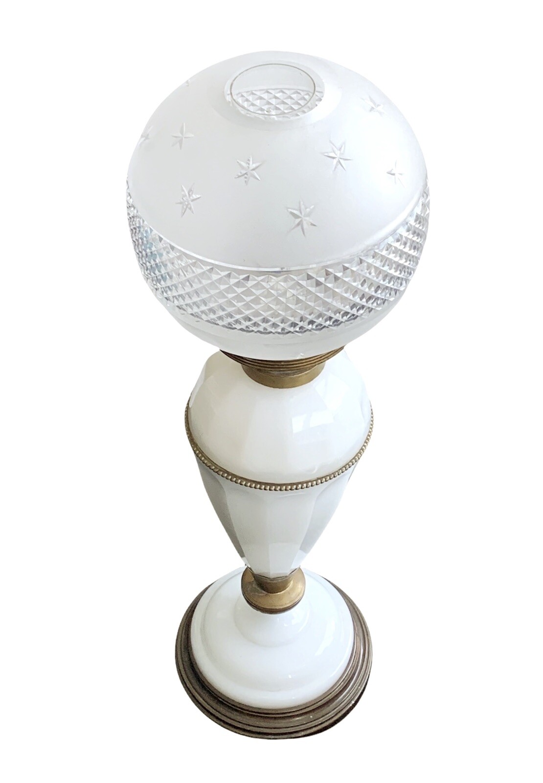 Opaline Glass Table Lamp R Ditmar Wien Kerosene electrified 19th ...