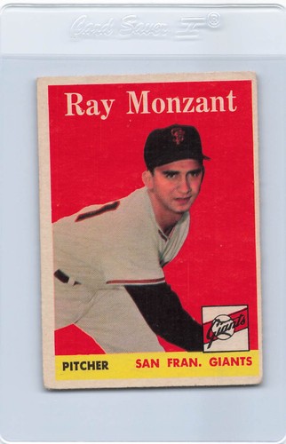 1958 Topps #447 Ray Monzant Giants EX *6229 | eBay
