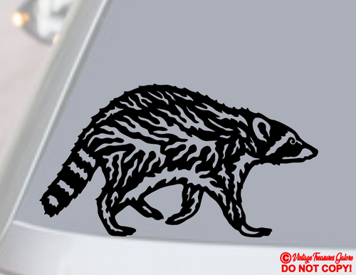 RACCOON Vinyl Decal Sticker Car Rear Window Bumper Wall RACOON ANIMAL ...