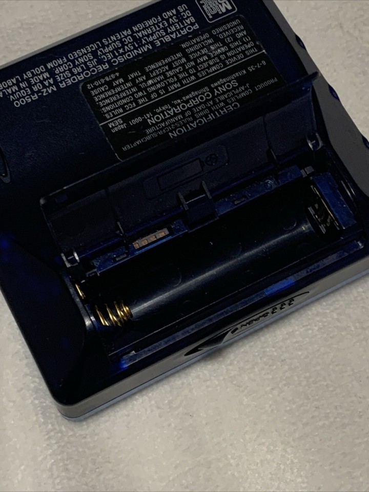 SONY MZ-R500 WALKMAN PORTABLE MINIDISC PLAYER RECORDER TESTED WORKING ...