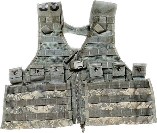MOLLE II US Army FLC Chest Rig! Tactical Vest w/2 Triple Mag Panels ...