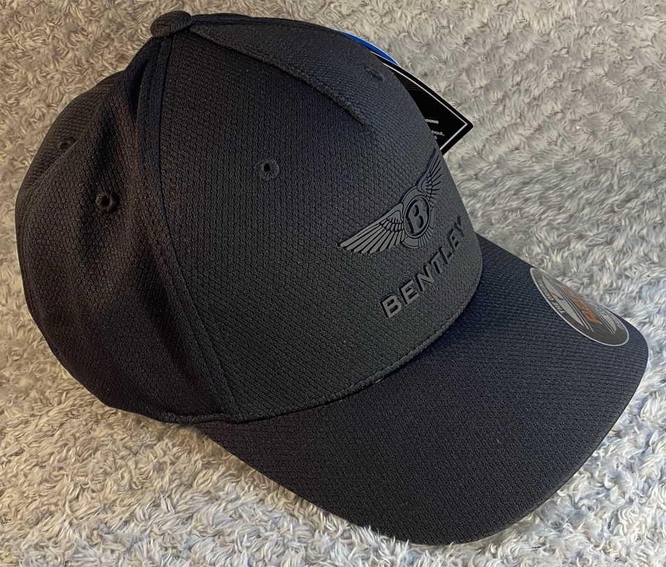 Bentley Baseball Cap Official Flexfit Embossed Logo Black FREE P&P ...